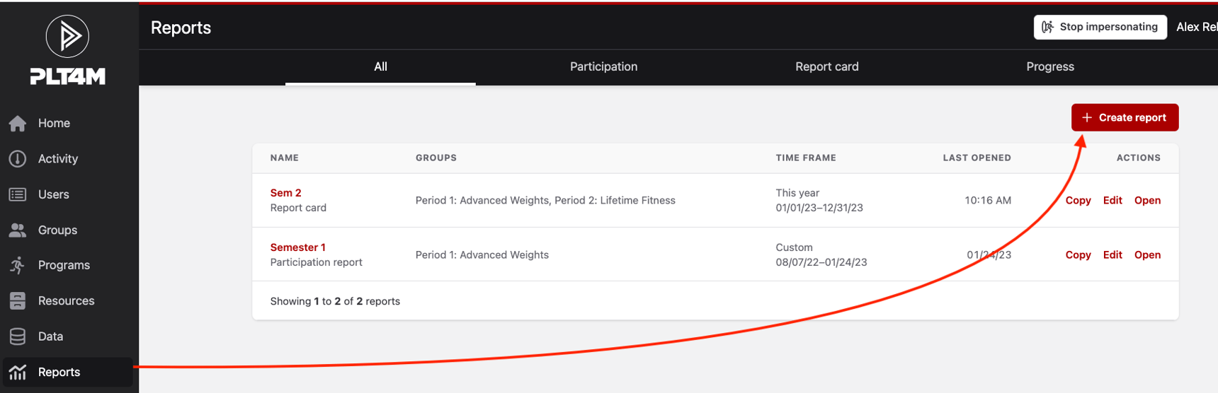 How to Create a Participation Report